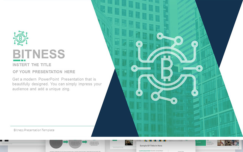 Bitness PowerPoint template #82455 - TemplateMonster