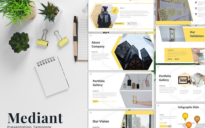 Mediant PowerPoint template #83038 - TemplateMonster