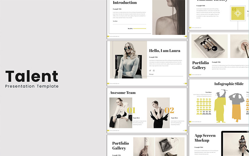 Plantilla de PowerPoint de talento #83045 - TemplateMonster