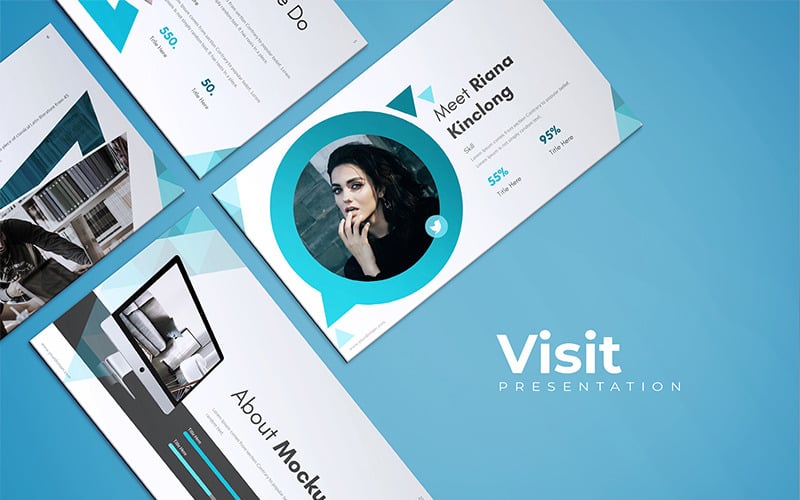 Visit-2 - PowerPoint template #83069 - TemplateMonster