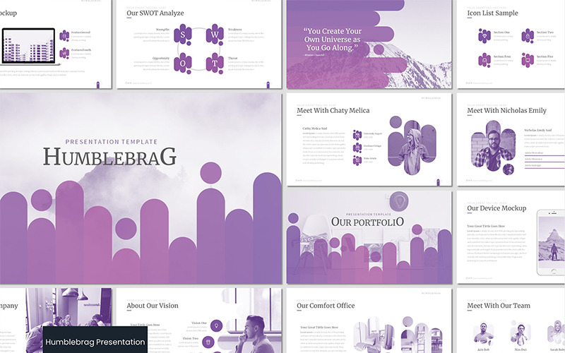 Humblebrag PowerPoint template #83121 - TemplateMonster