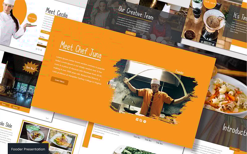 Fooder - PowerPoint template #83826 - TemplateMonster