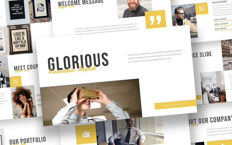 Glorious - PowerPoint template #83818 - TemplateMonster