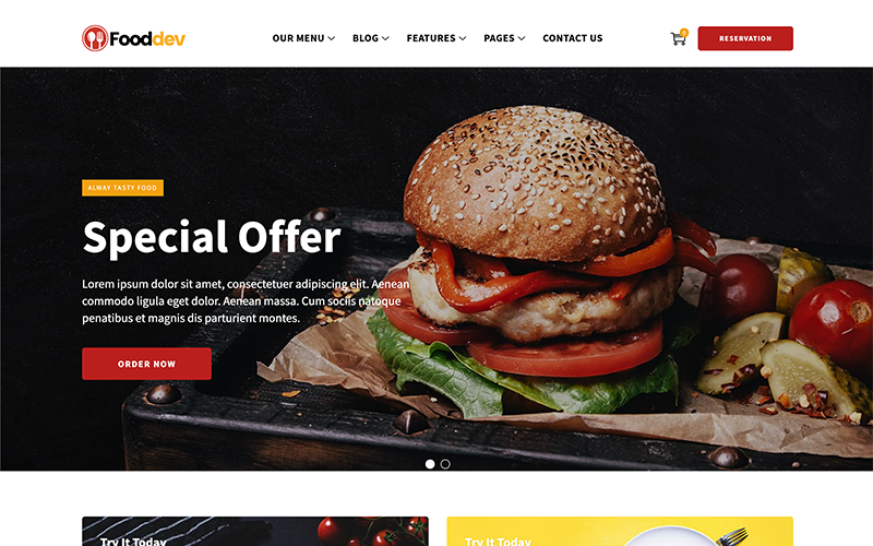 FoodDev - Food Restaurant Responsive Multipage Website Template FoodDev - Food Restaurant Responsive Multipage Website Template