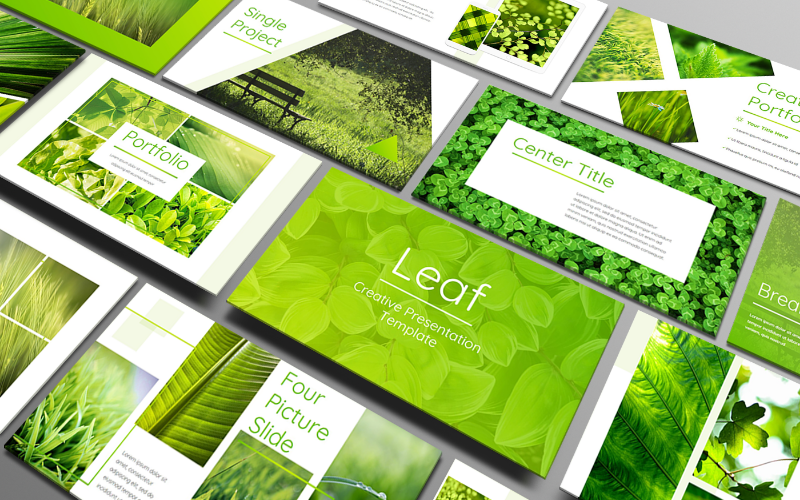 Leaf - Modèle PowerPoint de présentation fraîche et lumineuse