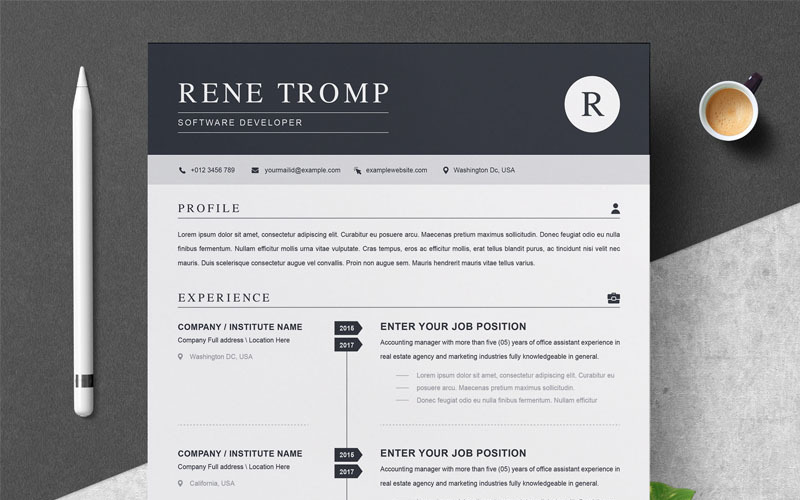 Rene Tromp CV-mall #84437 - TemplateMonster