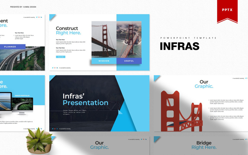 Infra | Modello PowerPoint #84680 - TemplateMonster