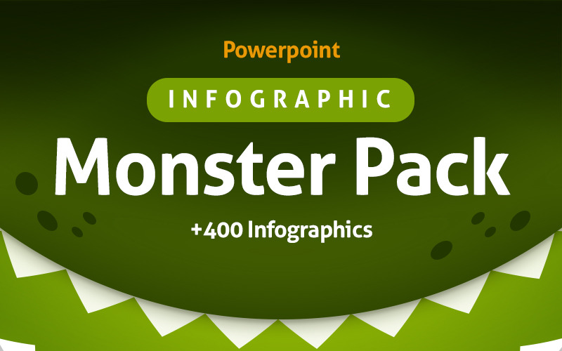 Modèle Infographie Monster Pack PowerPoint - TemplateMonster