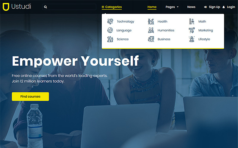 Ustudi - Online Courses Education & University WordPress Theme