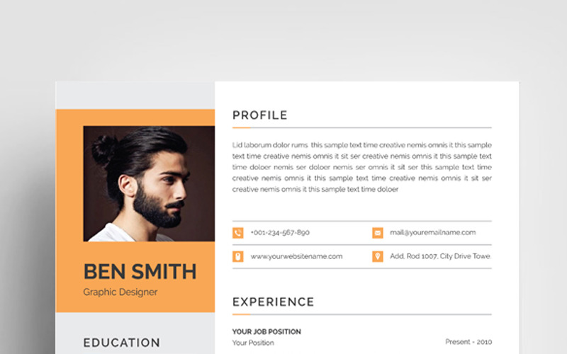 Ben Smith Resume Template #85262 - TemplateMonster