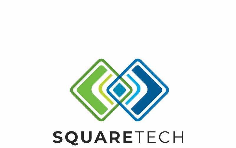 Square Tech Logo Vorlage #85339 - TemplateMonster