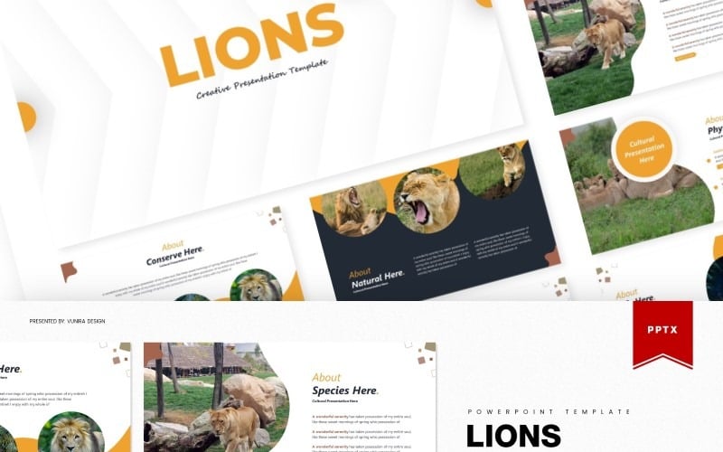Lions | PowerPoint Template #85516