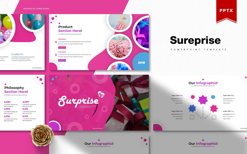 Surprise | Modèle PowerPoint #85612 - TemplateMonster