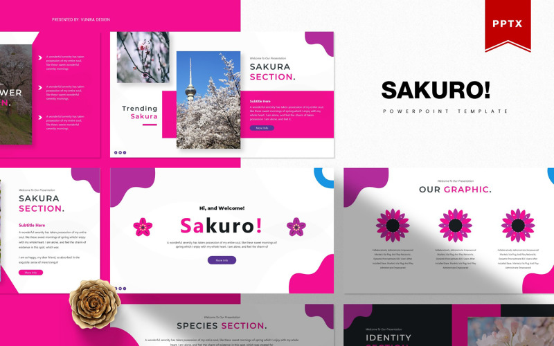 Sakura! | Plantilla de PowerPoint #85718 - TemplateMonster