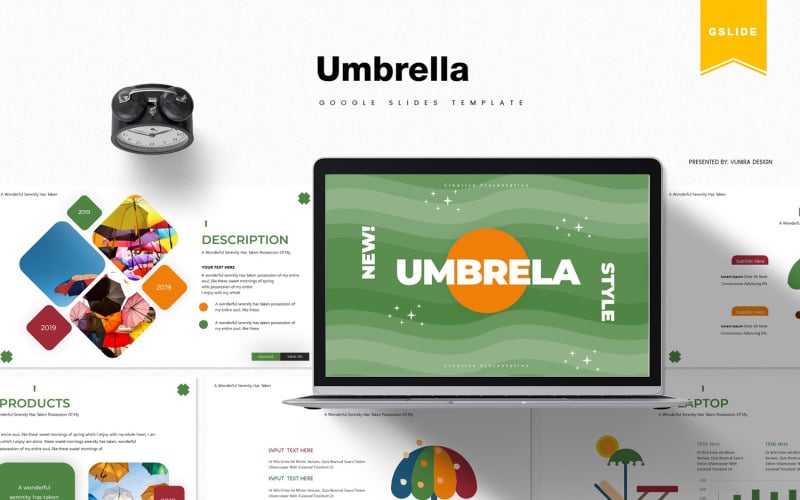 Umbrella | Google Slides #85829 - TemplateMonster