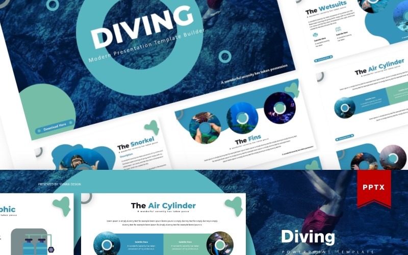 Diving | PowerPoint Template #86029