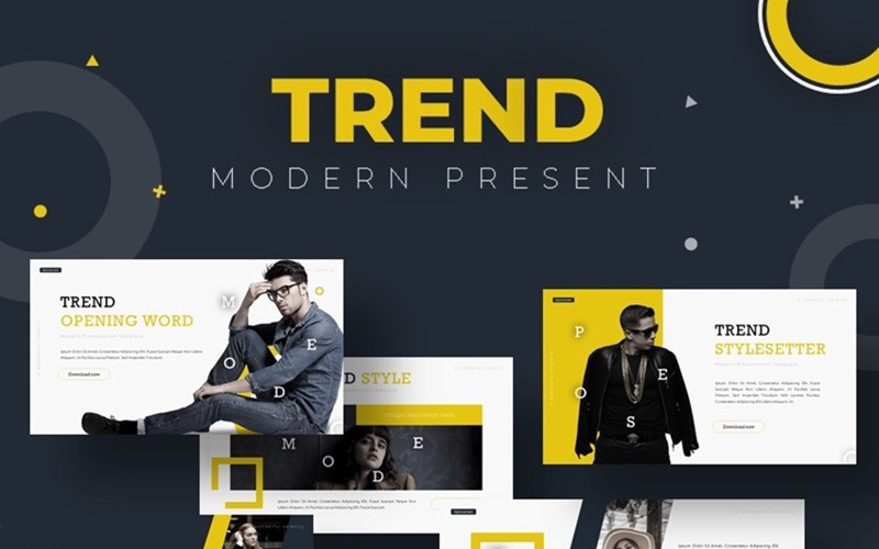 Modèle PowerPoint moderne tendance #86329 - TemplateMonster