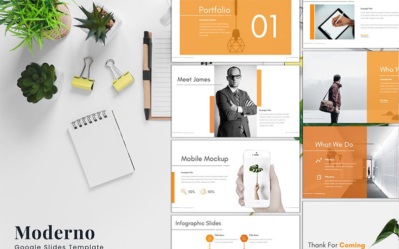 Moderno Google Slides #87158 - TemplateMonster