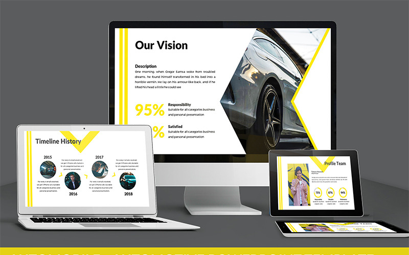 Otomobil - Otomotiv PowerPoint şablonu - TemplateMonster