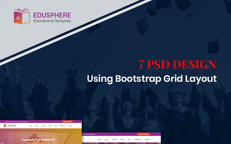 Edusphere - Online Learning PSD Template - TemplateMonster Edusphere - Online Learning PSD Template - TemplateMonster