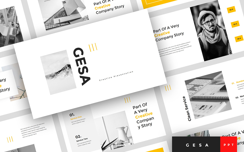 Gesa - Creative Presentation PowerPoint template