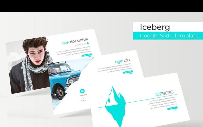 Iceberg Google Slides #89455 - TemplateMonster