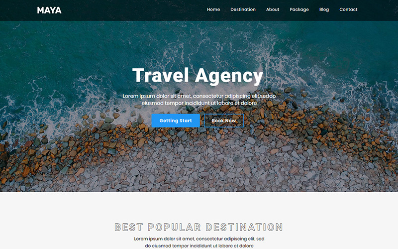 Maya - Travel Agency Landing Page Template - TemplateMonster