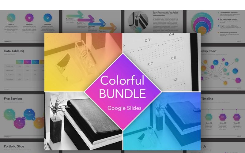 Colorful Bundle Google Slides #91457 - TemplateMonster