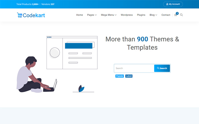 Codekart Digitaler Marktplatz Website-Vorlage