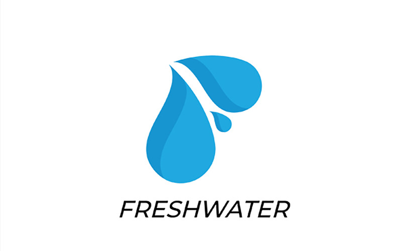 Freshwater - Letter F Logo Template #91918 - TemplateMonster