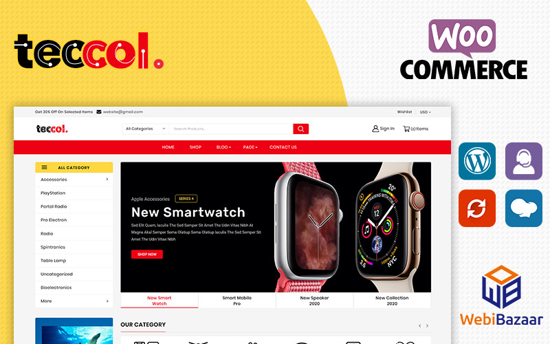 Teccol Electronic WooCommerce Theme #93614