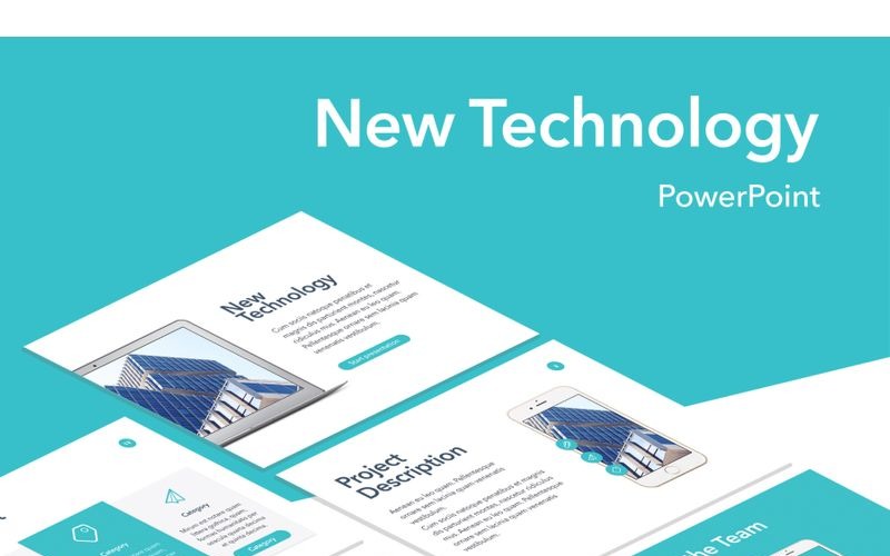 New Technology PowerPoint template #94252 - TemplateMonster