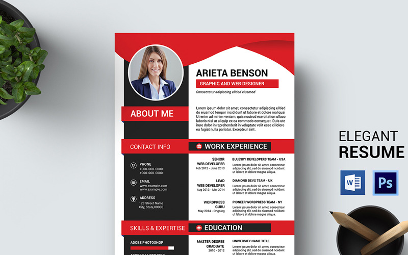 Download Benson Resume Template - Резюме на тему графика