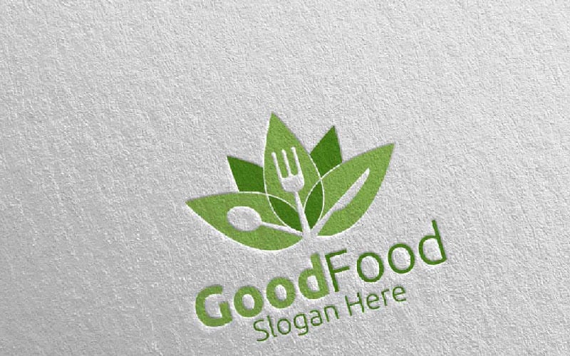 Modelo de logotipo de Good Food for Restaurant ou Cafe 48