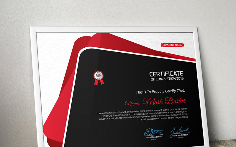 Dark Modern with Round Corners Certificate Template