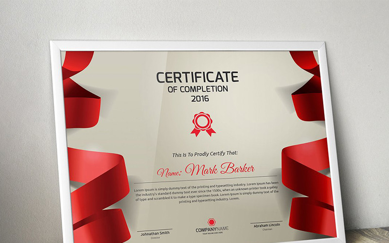 Ribbons Certificate Template #96039 - TemplateMonster