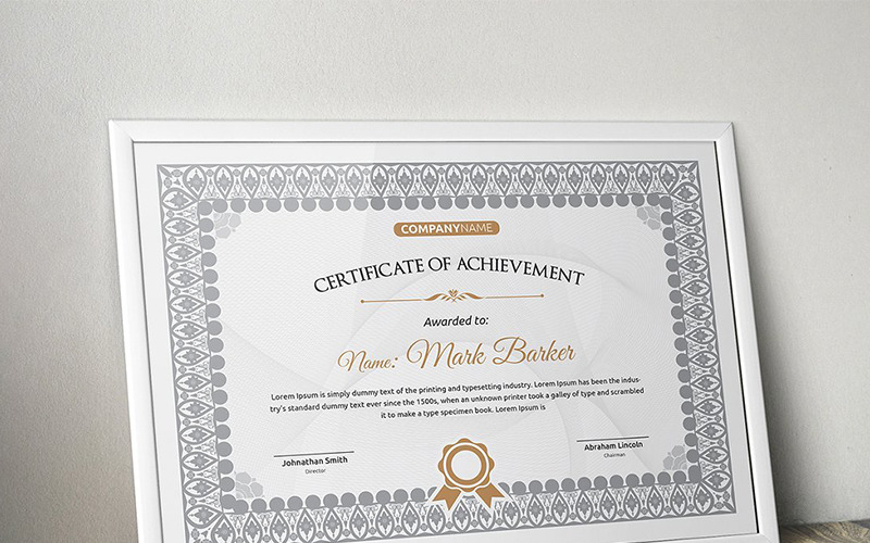 Classic Certificate Template #96156 - TemplateMonster