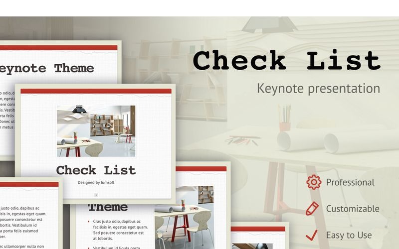 Check List - Keynote template #96434 - TemplateMonster