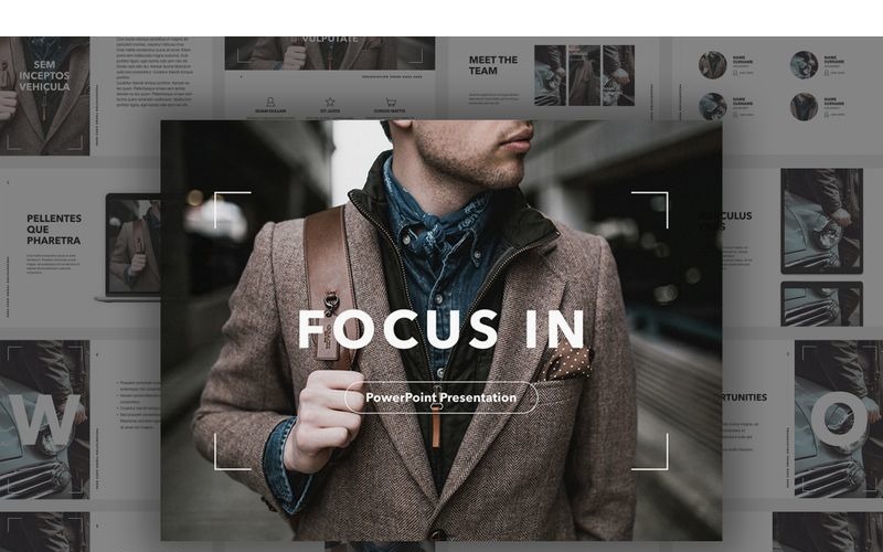 Fokus in PowerPoint-Vorlage #96590 - TemplateMonster