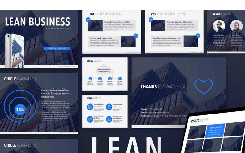 Lean PowerPoint template #96593 - TemplateMonster