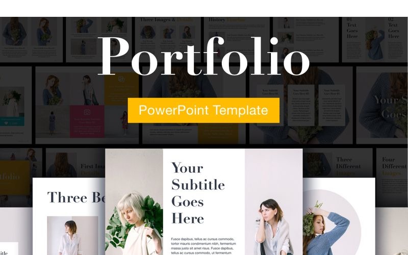Portfolio PowerPoint template #96694 - TemplateMonster