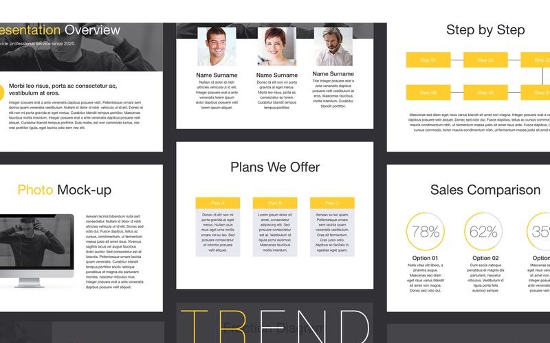 Modèle PowerPoint de tendance #96722 - TemplateMonster