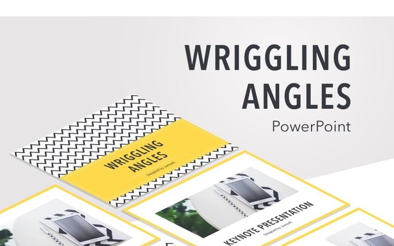 Wriggling Angles PowerPoint template - TemplateMonster