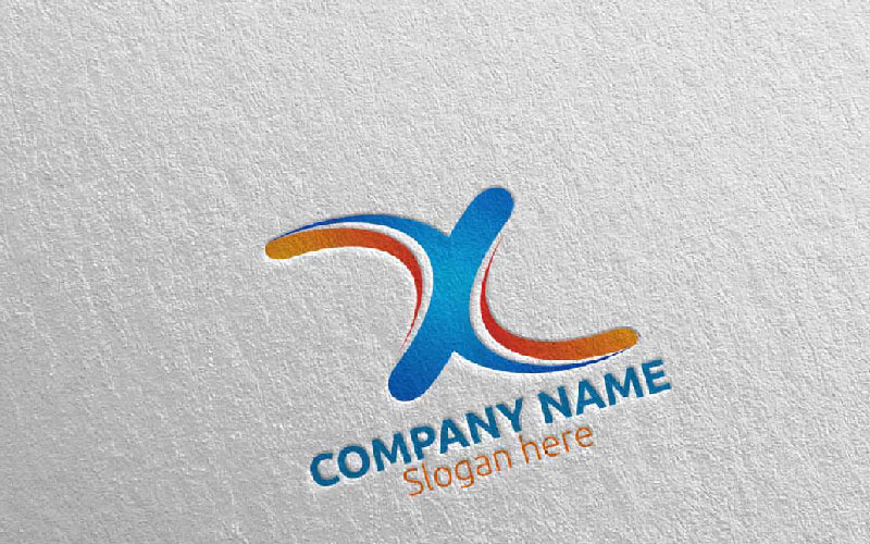 Letter X Design 44 Logo Template #97584 - TemplateMonster