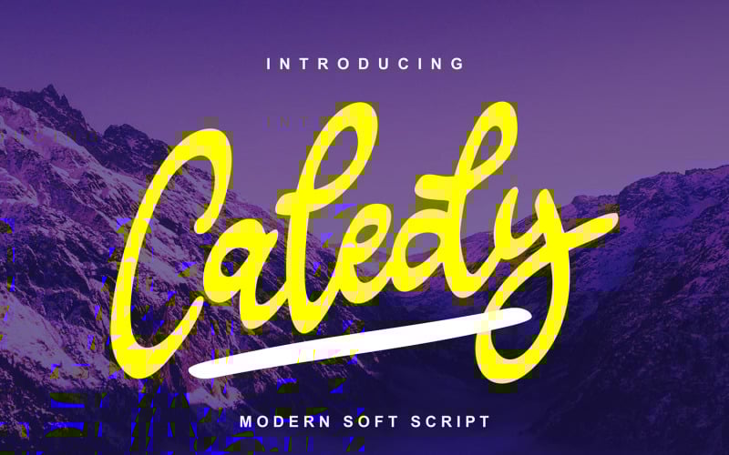 Caledy | Modern Soft Cursive Font #97758 - TemplateMonster