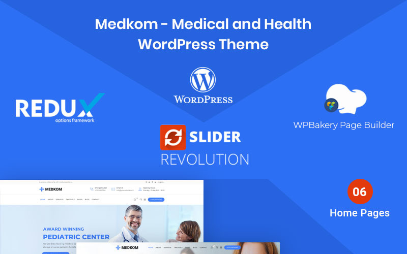 Medkom - Thème WordPress pour la médecine et la santé
