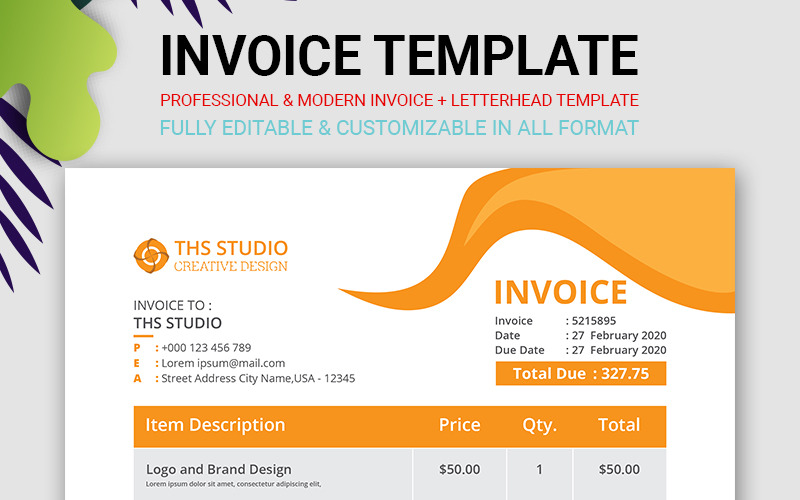 Professional Invoice - Corporate Identity Template