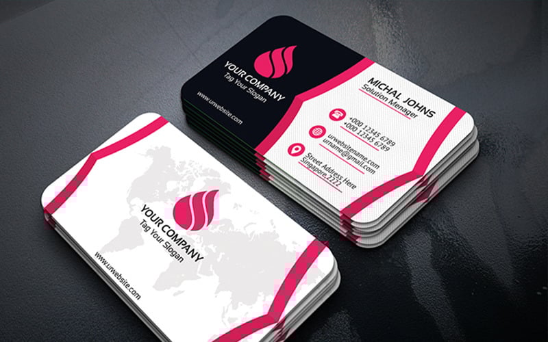 Curvy Business Card - Corporate Identity Template