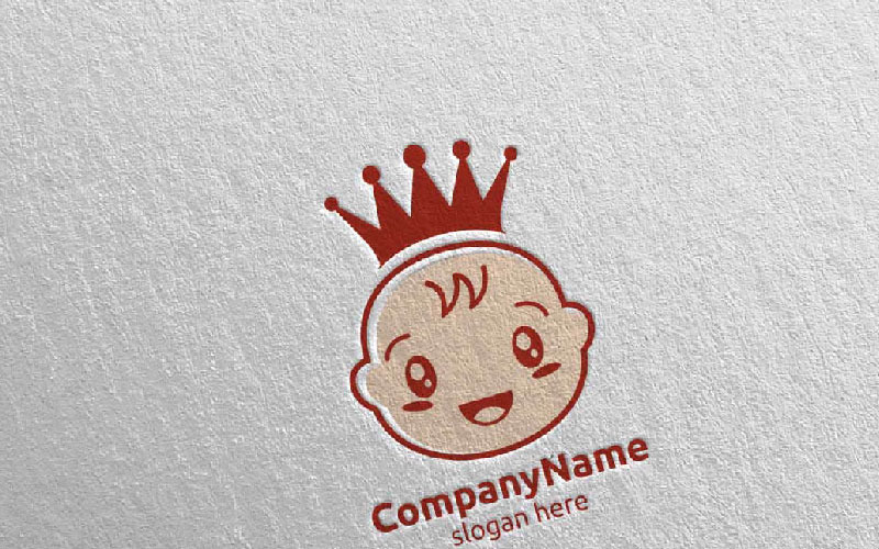 Cute Baby Smile Logo Template #98190 - TemplateMonster