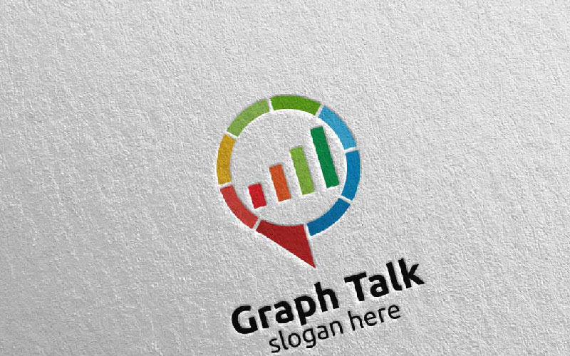 Business Talk Stats 2 Logo Template - TemplateMonster